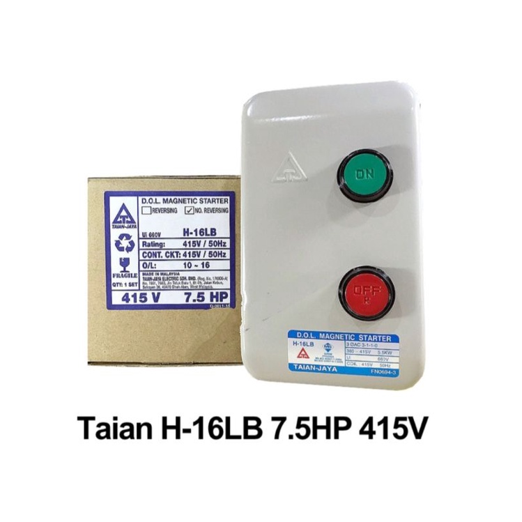 TAIAN JAYA DOL MAGNETIC STARTER / MOTOR STARTER AIR COND STARTER 240V ...