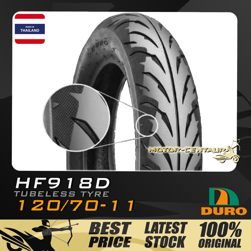 TAYAR MOTORSIKAL DURO HF918 TUBELESS TYRE 3.50,70,80 ...
