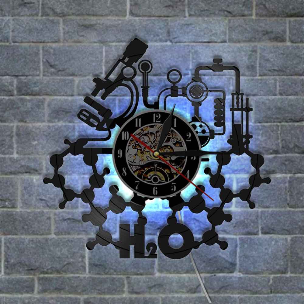 Chemical Experiment H2O Science Laboratory 3D Vinyl Record Wall Clock ...