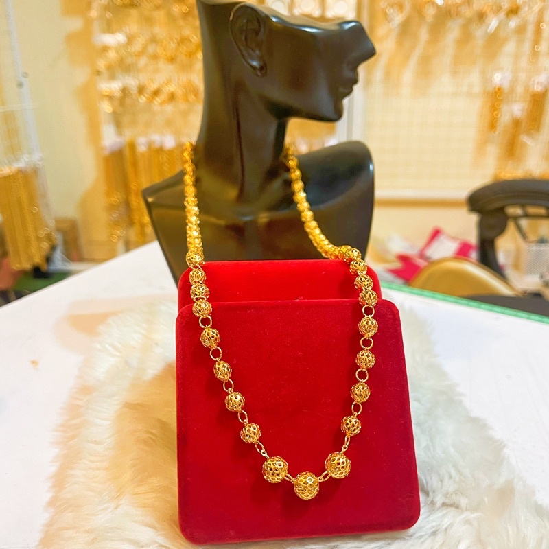 RANTAI LEHER BOBA PERUT ULAR BUNGA TEBUK ( Emas bangkok / Emas korea ...