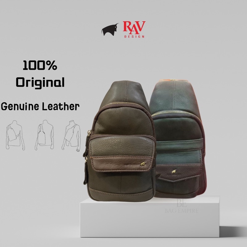 RAV DESIGN Genuine Leather Chest Bag / Sling Bag(YRE160-G1/G2-92590 ...
