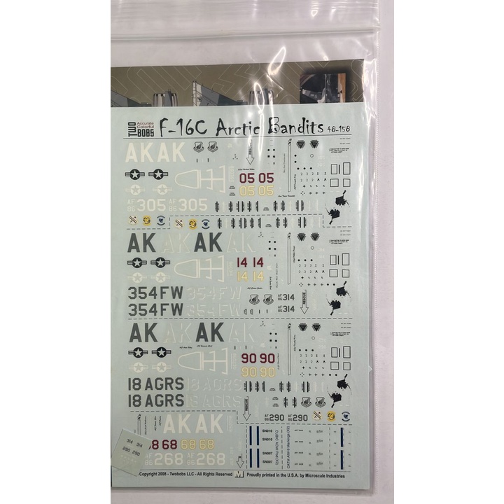 TWOBOBS 48-158 F-16C Arctic Bandits 1/48 - DECAL | Shopee Malaysia