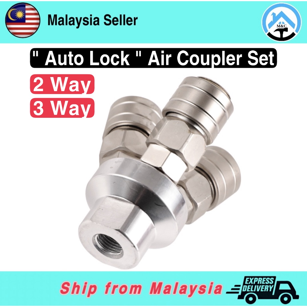 Auto Lock Manifold 2Way & 3way Quick Connect Multi Hose Coupler Fitting Coupling,Air Cupla,Quick ...