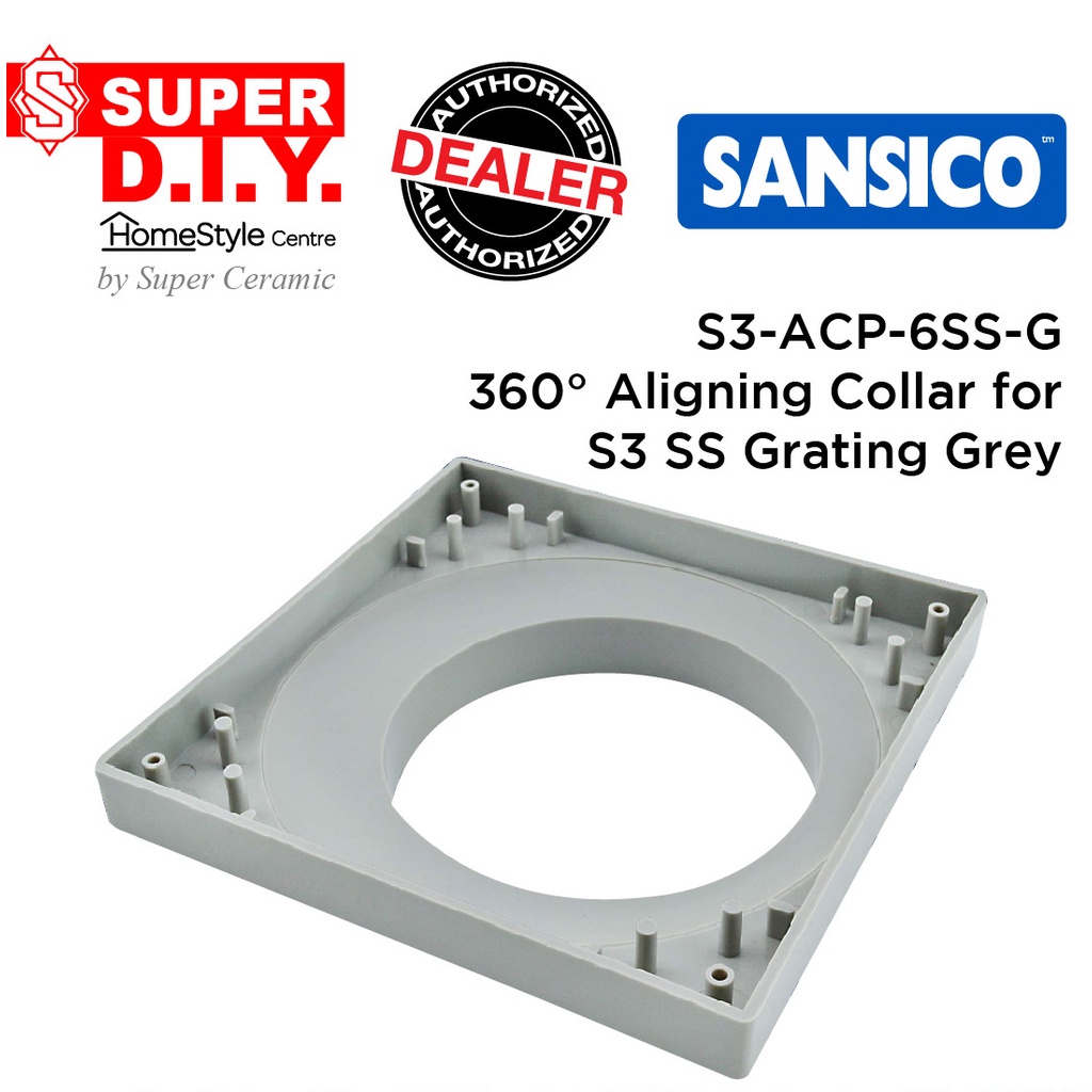 SANSICO S3-ACP-6SS-G 360 Aligning Collar - S3 SS Grating Grey | Shopee ...