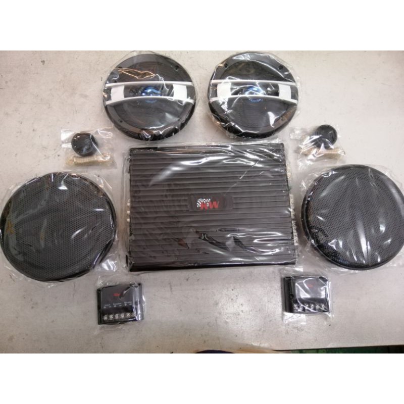 KW Germany car audio 4 channel amplifier and speakers set | Shopee Malaysia