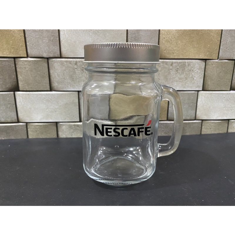 ORIGINAL NESCAFE MANSON GLASS CUP 425ML WITH METAL COVER|GLASS JAR ...
