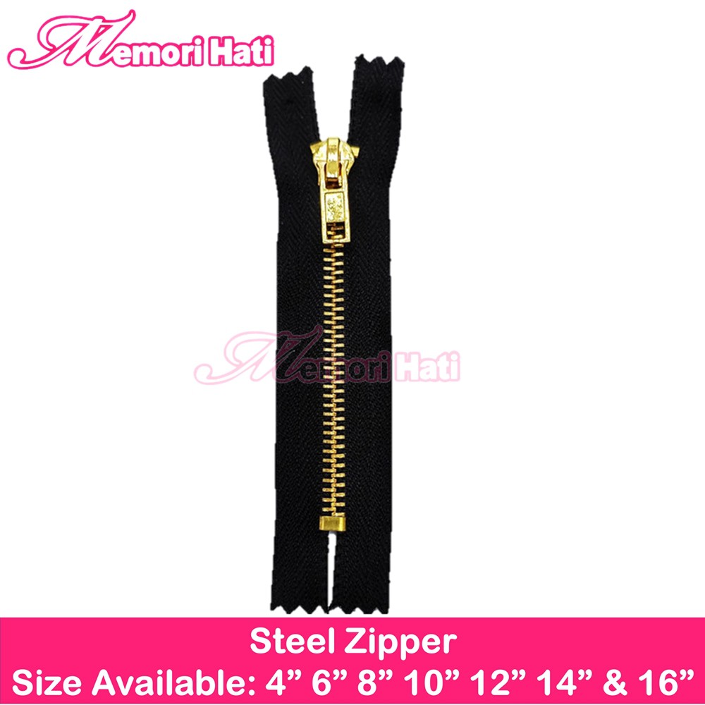 Metal Zipper / Zip Baju Saiz 4", 6", 8", 10", 12", 14" & 16" | Shopee ...