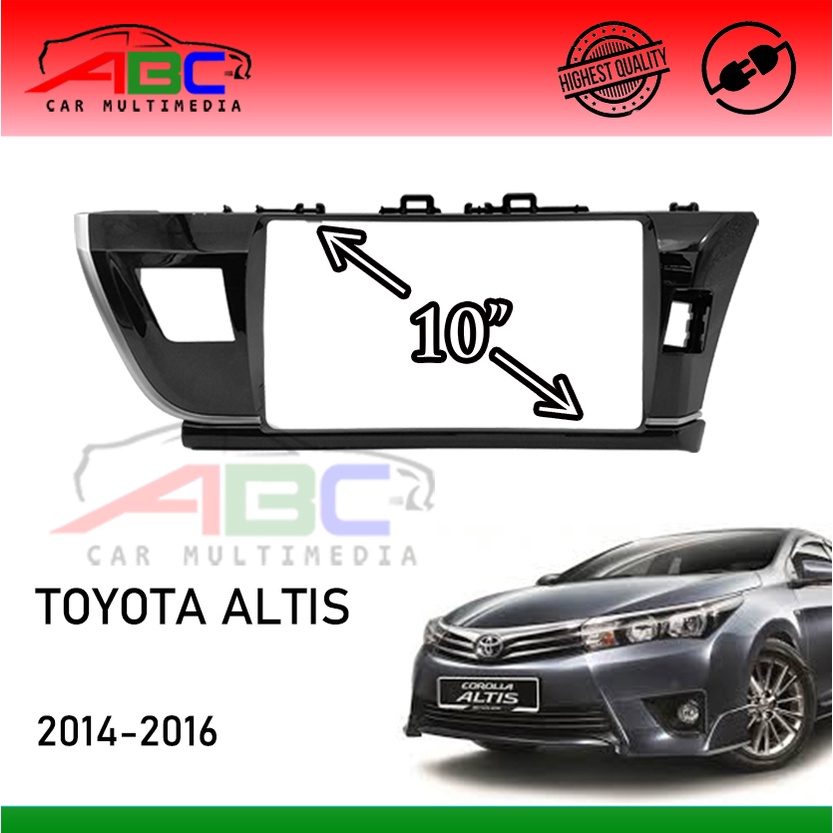 10INCH Android Player Casing For Toyota Altis 2013 2014 2015 2016 2017 ...