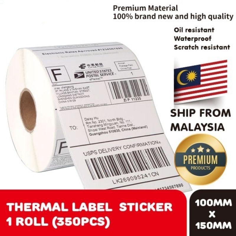 A6 Thermal Sticker Thermal Paper Shopee Waybill Shipping Labe | Shopee ...