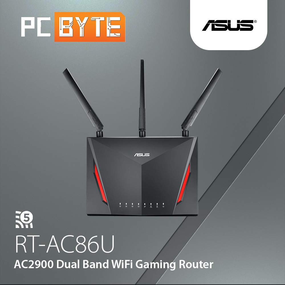 ASUS RT-AC86U AC2900 Dual Band Gigabit WiFi Gaming Router | Shopee Malaysia