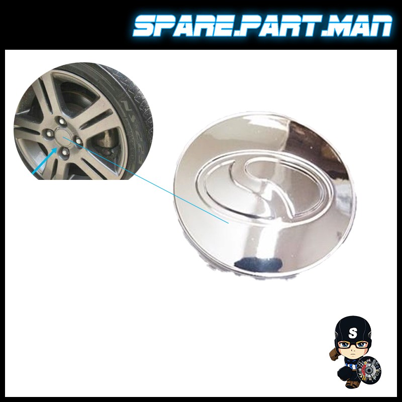Perodua Viva Kelisa Alza Myvi Axia Bezza Chrome Rim Cap / Wheel Cap ...
