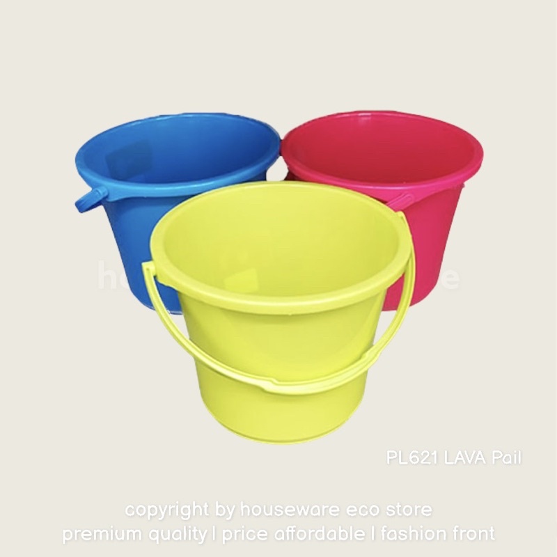 LAVA 1 gallon Pail Bekas Plastik | Bucket / Baldi / Basket/ Tong Mop ...