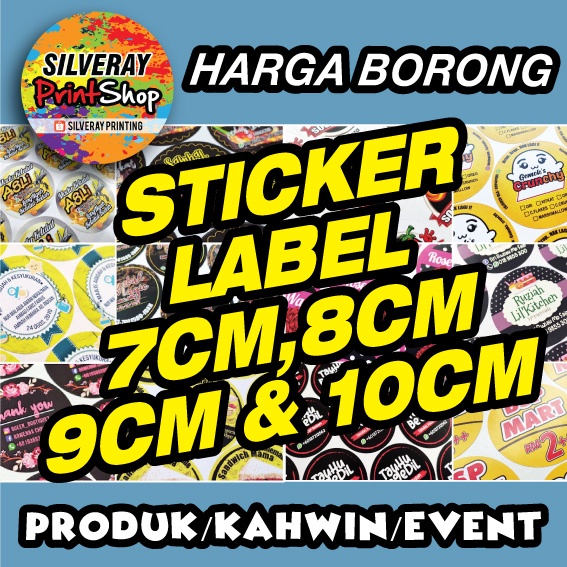 Sticker Label Produk / Majlis / Thank You / Terima Kasih 7cm 8cm 9cm ...
