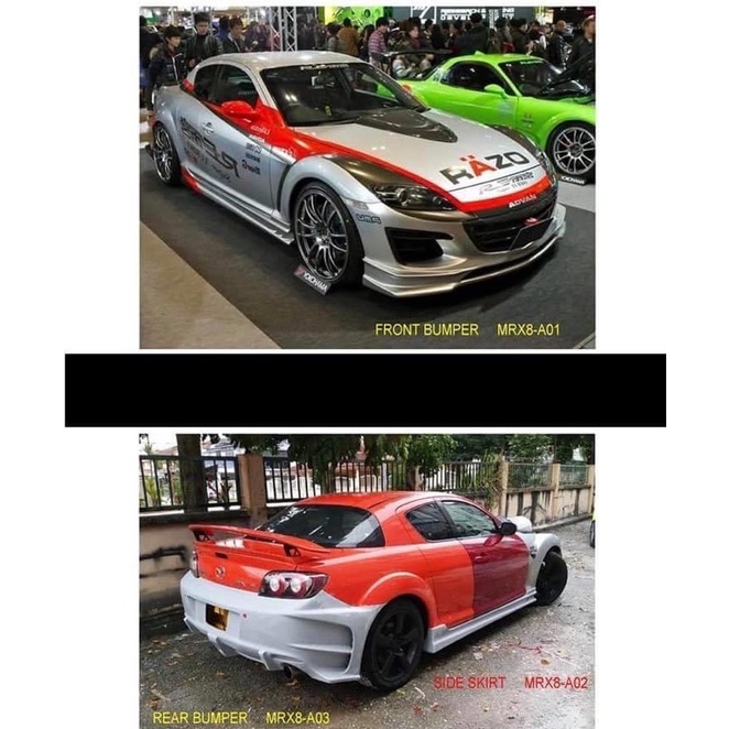 Mazda rx8 rx 8 amemiya bodykit body kit front side rear bumper skirt ...