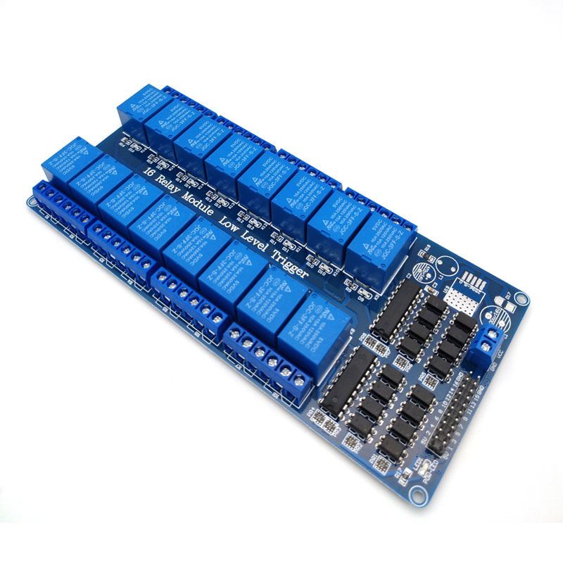 Relay Board 16 Channel Shield DC 5V 12V with Optocoupler LM2576 ...