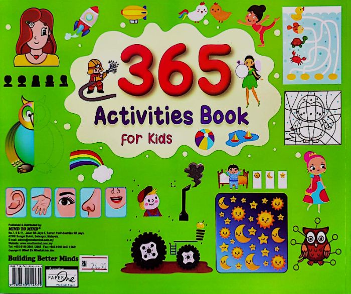 PRASEKOLAH / PRESCHOOL - 365 ACTIVITIES BOOK FOR KIDS - MIND TO MIND ...