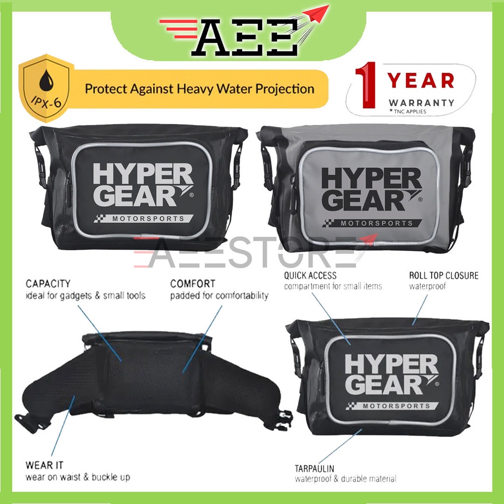 (Original) Hypergear Waist Pouch Motorsports - Medium ( Waterproof ...