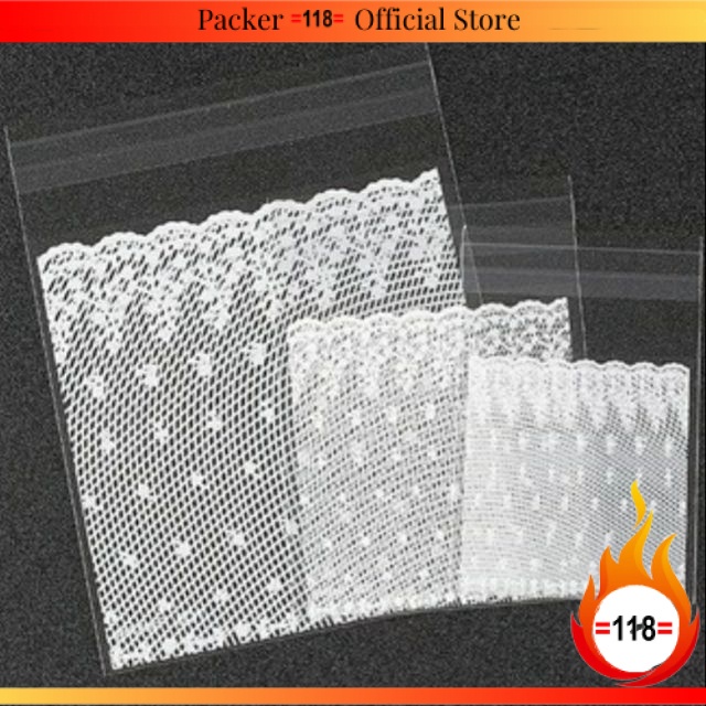 SJP10 Self Adhesive Opp Plastic Bag - Lace Design-100/pkt | Shopee Malaysia