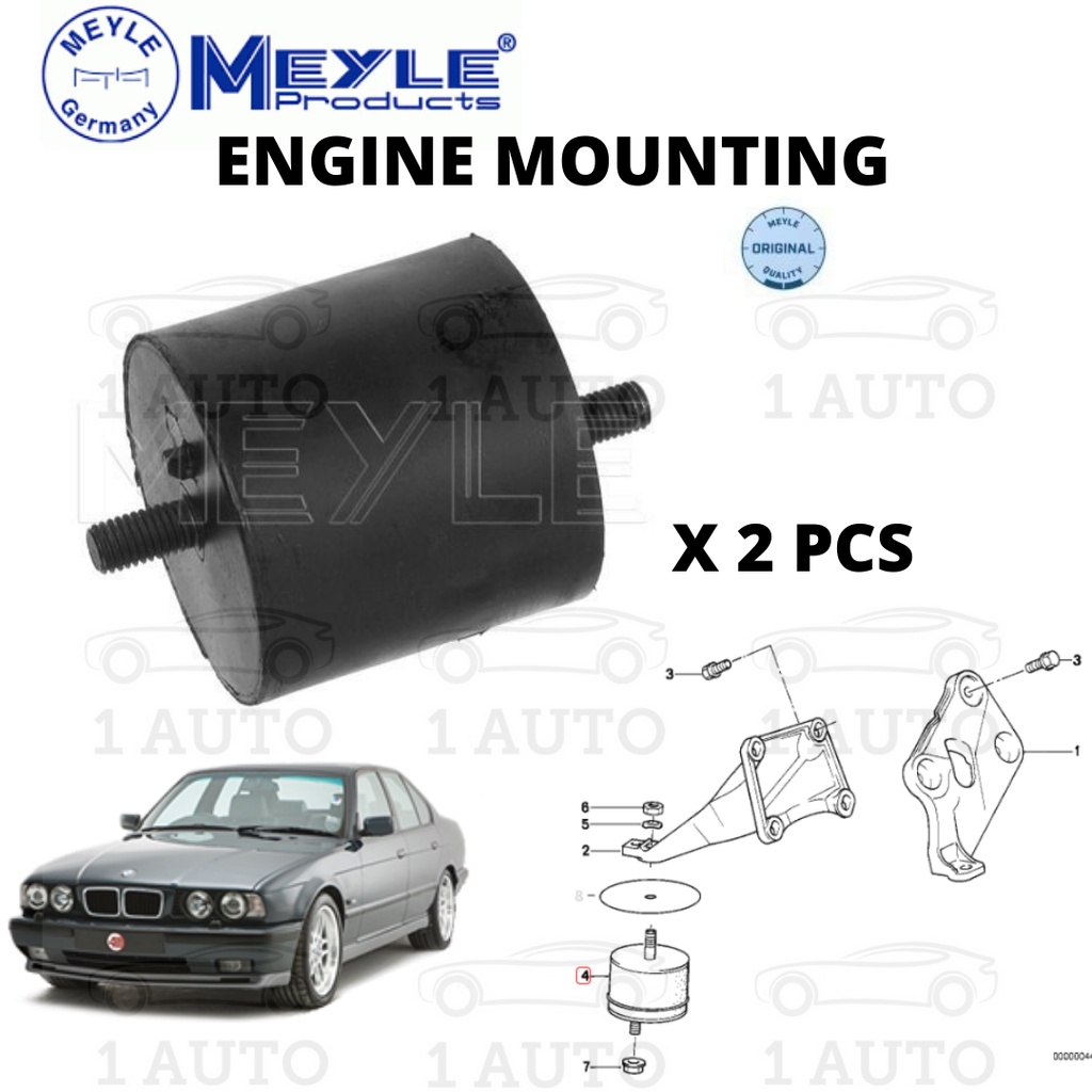 MEYLE GERMANY ENGINE MOUNTING BMW E34 520i 525i M20 M50 ENGINE (2PCS ...