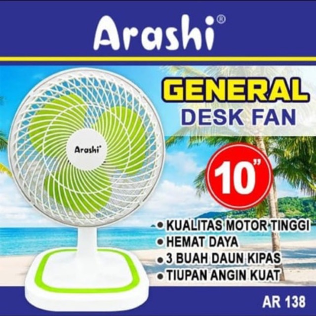 Arashi General 10 Inch Table Fan / Deskfan - 1 Year Guarantee | Shopee ...