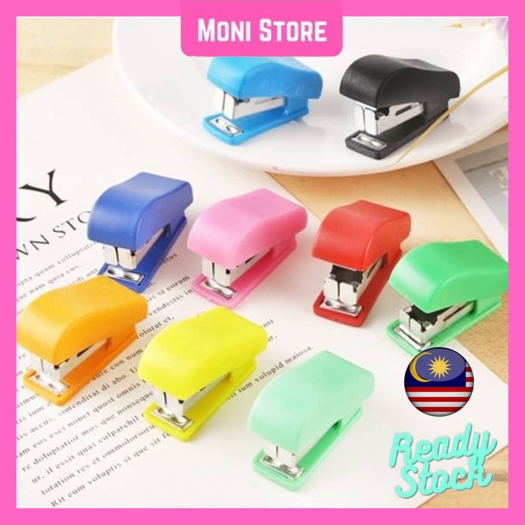 🍭MS.Cute mini stapler set portable student stapler binding tool school ...
