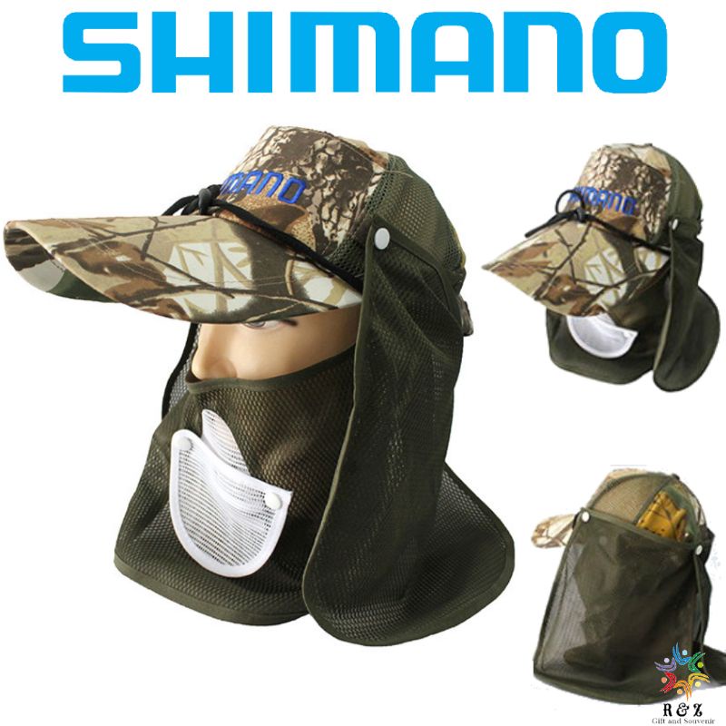 Shimano Sunscreen Fishing Cap / Sunlight UV Fishing Cap / Topi Kebun ...