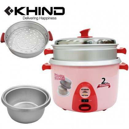 KHIND 14 Cups Rice Cooker 2.8L Aluminium Inner Pot With Steam Tray ...