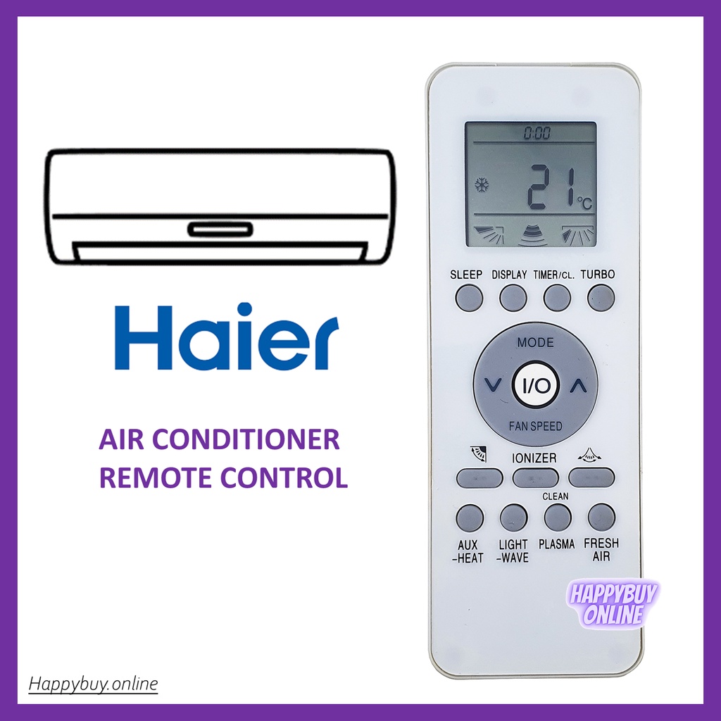 Haier Air Conditioner Remote Control Replacement GZ-39GB Haier Aircond ...