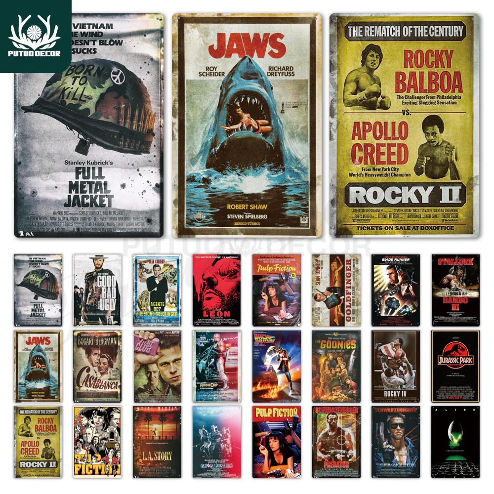 Classic Movie Metal Sign Metal Poster Tin Sign Plaque Metal Vintage ...