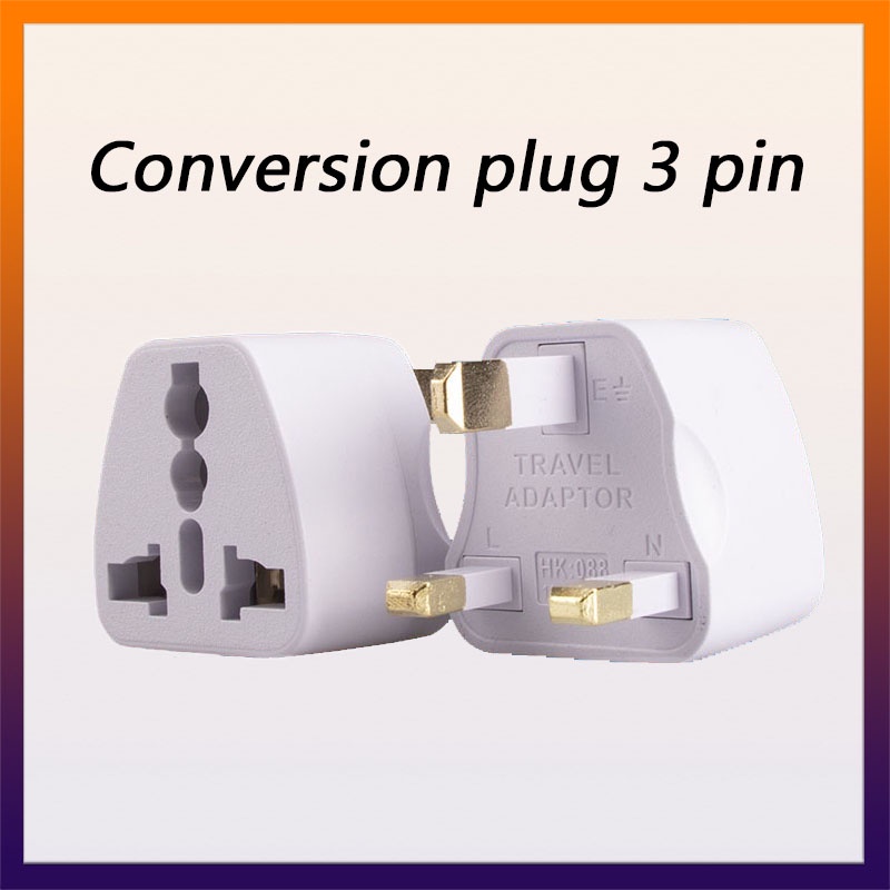 3-Pin Universal Adapter Plug Head UK 3 Pin Malaysia China Plug Socket ...