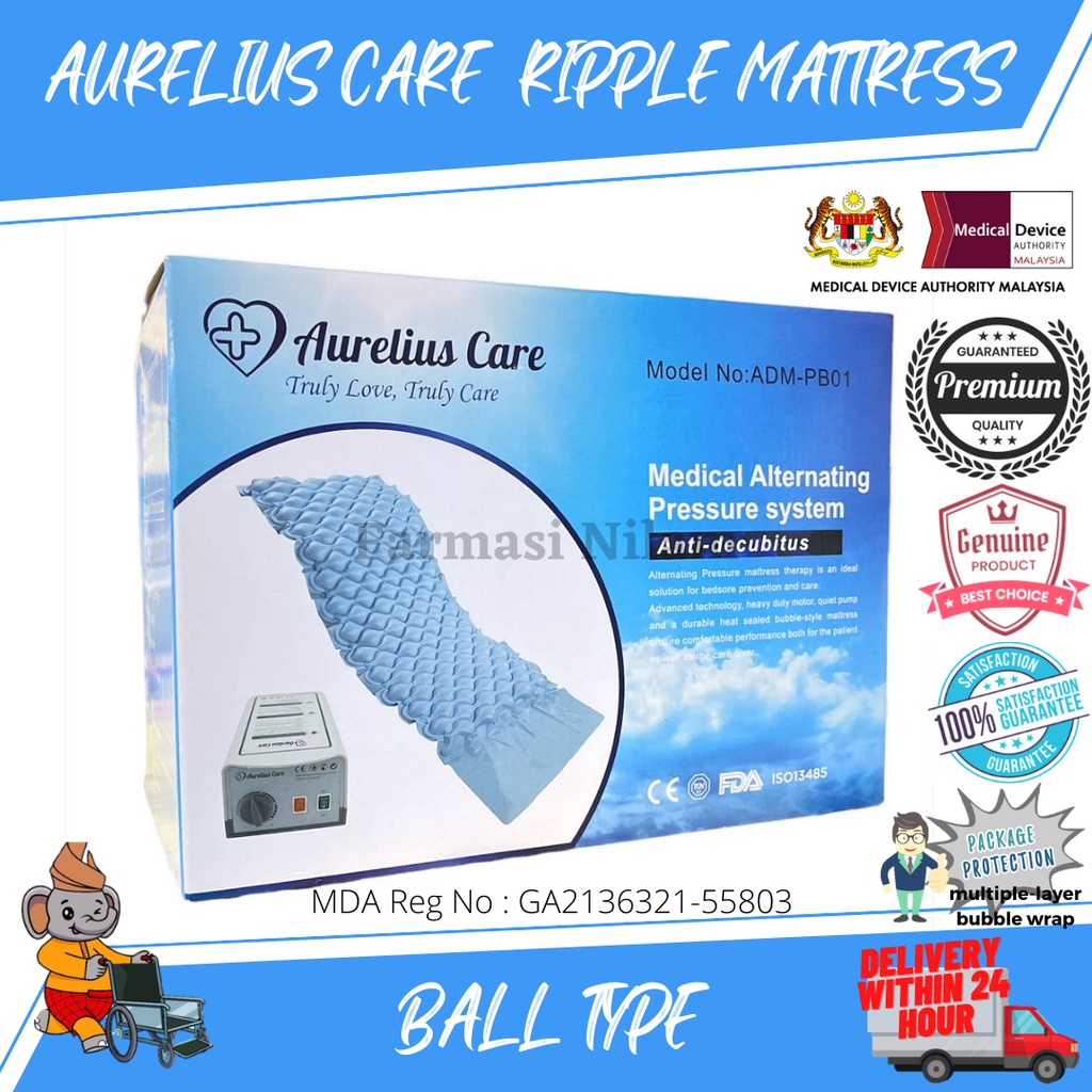 Aurelius Care Ripple Mattress Medical Alternating Pressure System (Ball ...