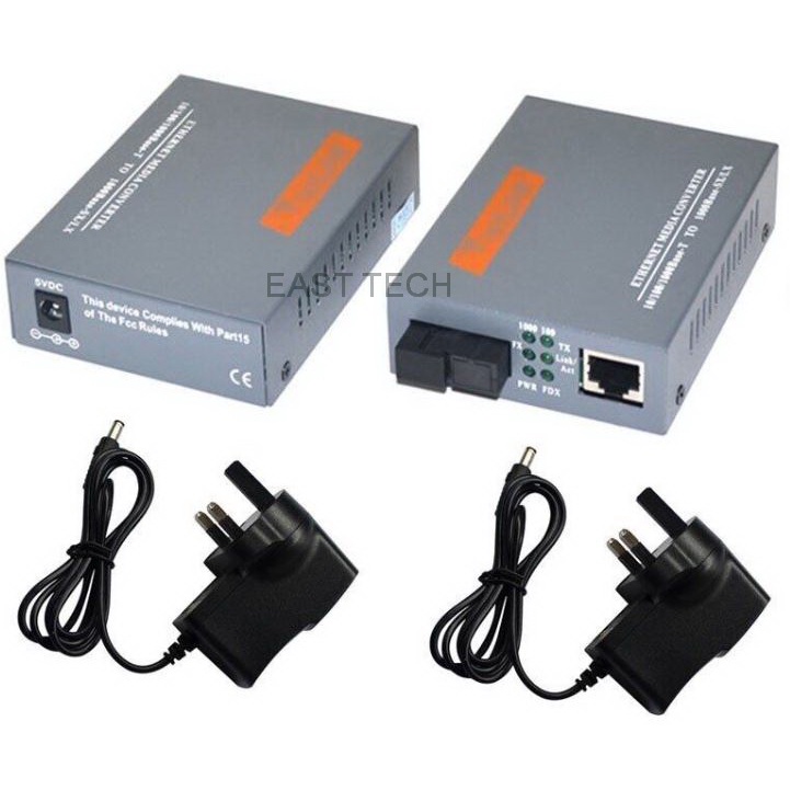 Gigabit Fiber Optical Media Converter HTB-GS-03 A&B 1000Mbps Single Mode Single Fiber SC Port ...