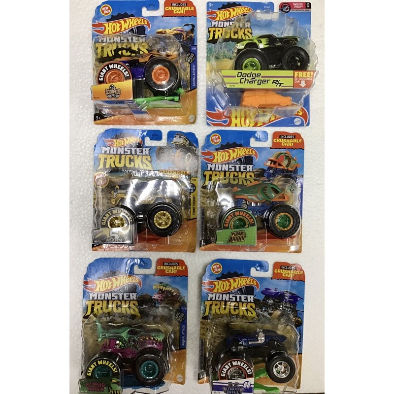 Hot Wheels Monster Trucks With Crushable Car | Shopee Malaysia