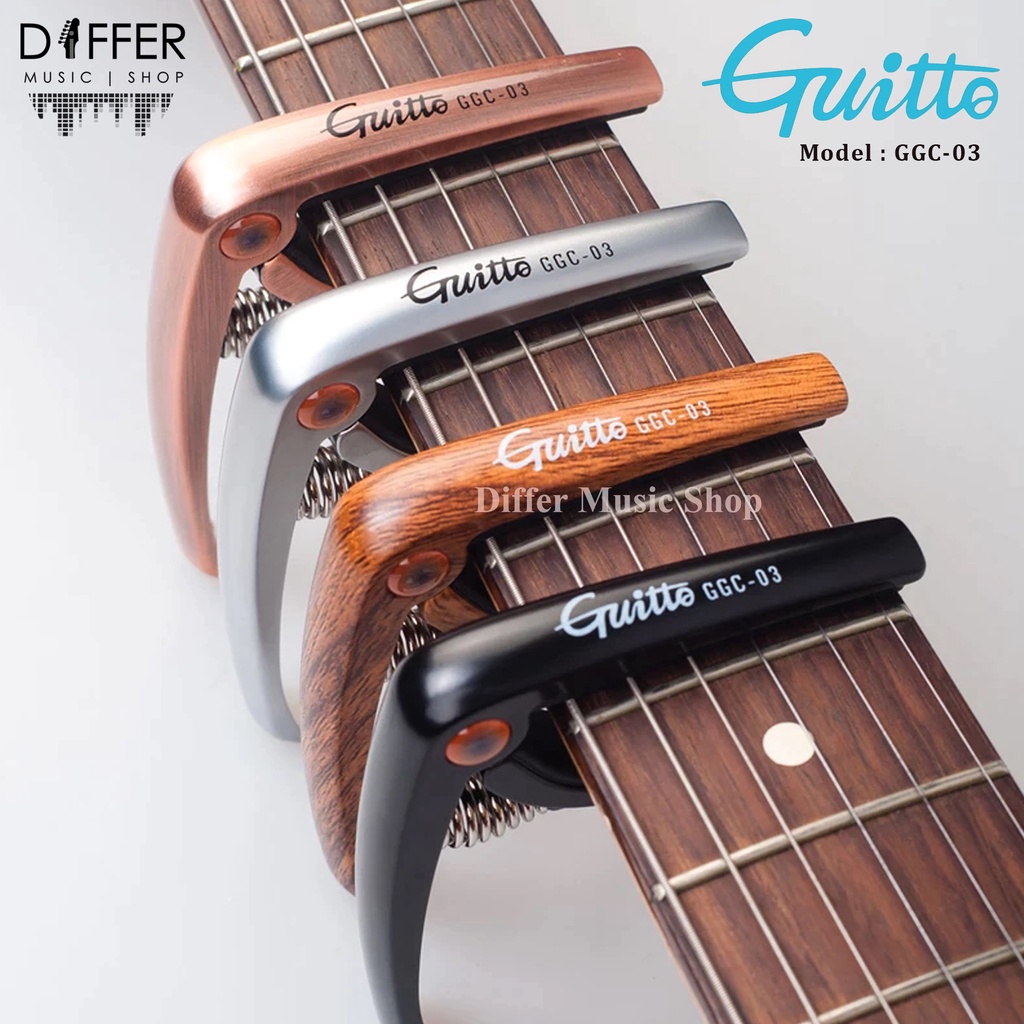 Guitto Clip Guitar Capo Model GGC-03 Metal Material Pin-End With Rivets ...