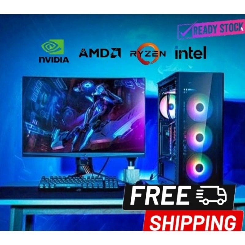 gaming pc full set core i3/I5/I7 FULL SAT | Shopee Malaysia