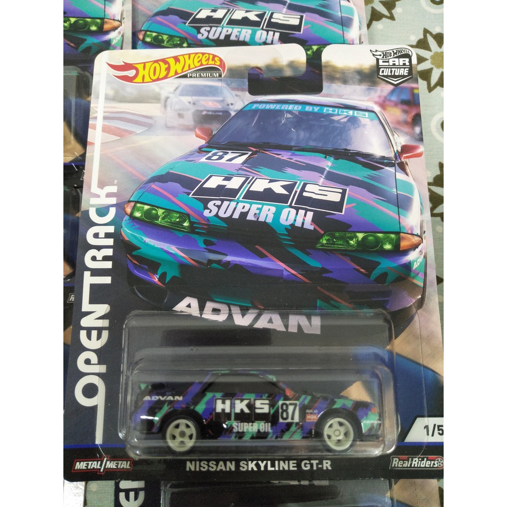 Hot Wheels Car Culture Open Track Nissan Skyline GT-R HKS ADVAN | Shopee Malaysia