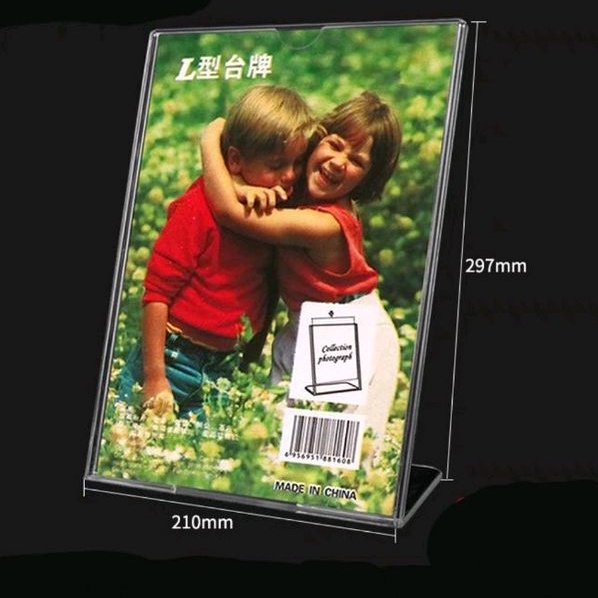 Acrylic L Shape A4 Display Stand Sign Holder (Portrait & Landscape ...