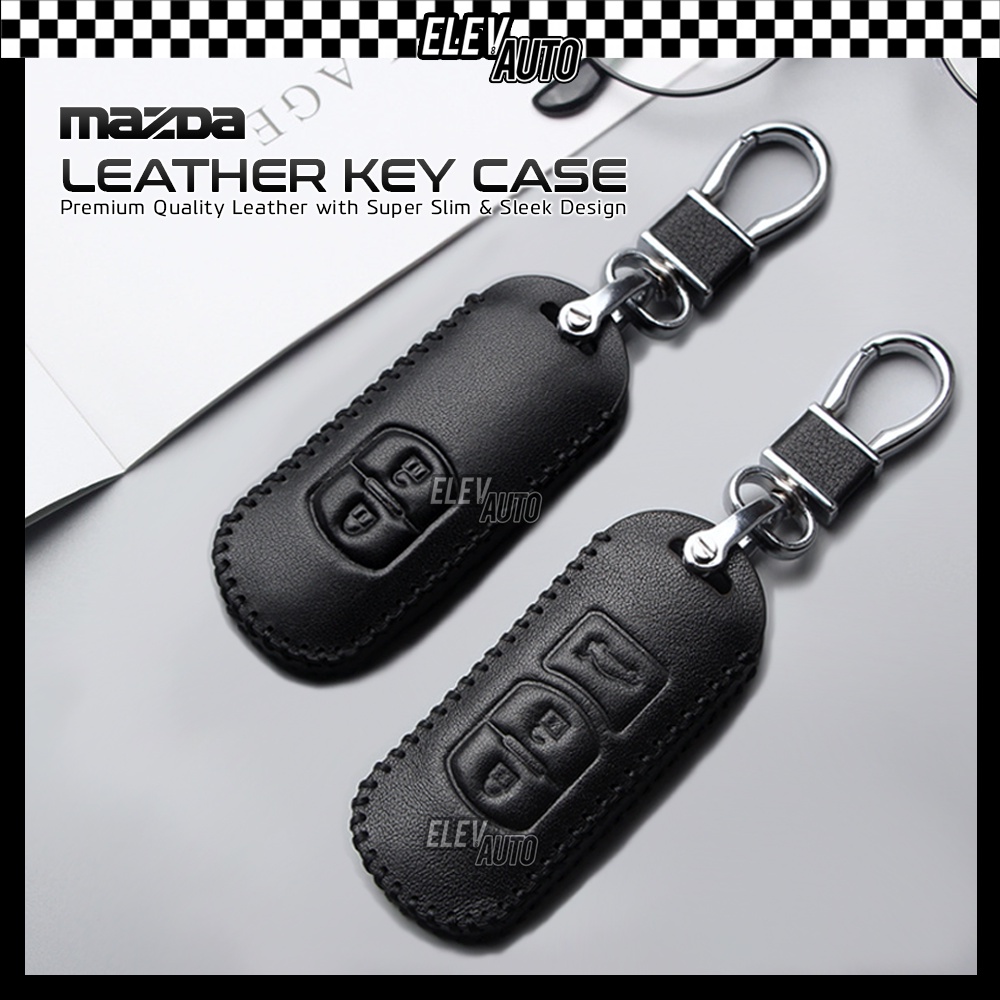 MAZDA Leather Car Key Remote Cover Casing Holder Case Mazda 2 / 3 / 6 ...