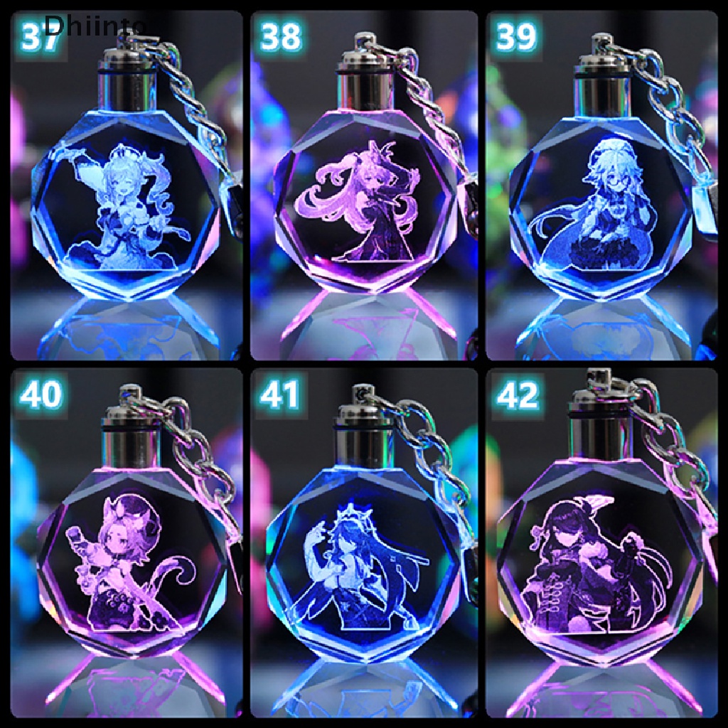 [Dhiinto] Genshin Impact Acrylic KeyChains Trinket Anime Accessories ...