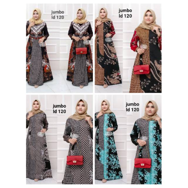 Modern Batik Robe, Jumbo Robe, Batik Combination Big Size ~ ~ | Shopee ...