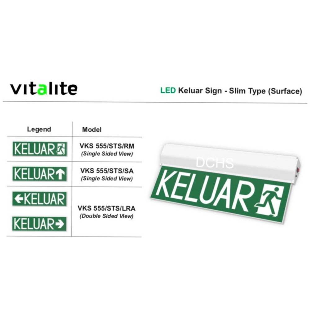 Vitalite Keluar Sign/ Exit Sign | Shopee Malaysia