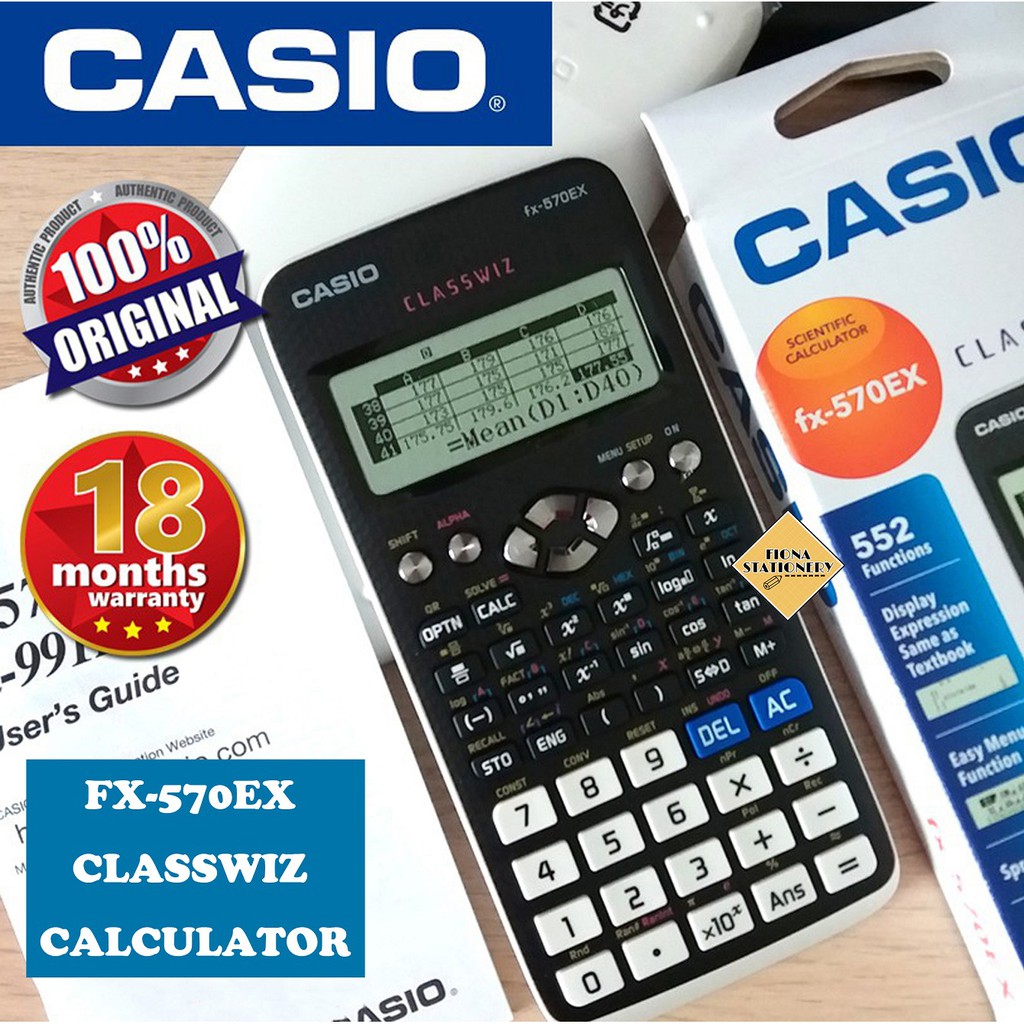Casio Scientific FX-570EX Classwiz Calculator(100% Original) | Shopee ...