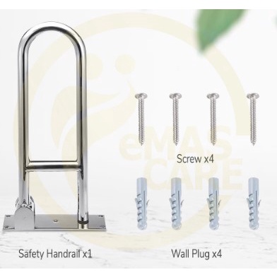 Stainless Steel Bathroom Toilet Safety Grab Bar Pemegang Besi Boleh ...