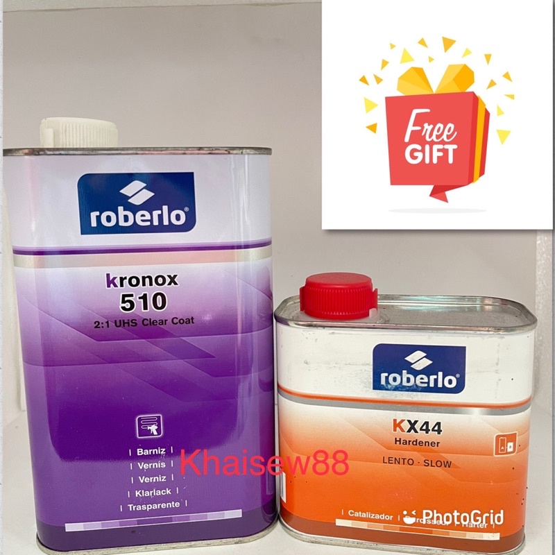 ROBERLO KRONOX 510 2:1 UHS High Solid Clear Coat & KX44 hardener ( Free gift ) | Shopee Malaysia