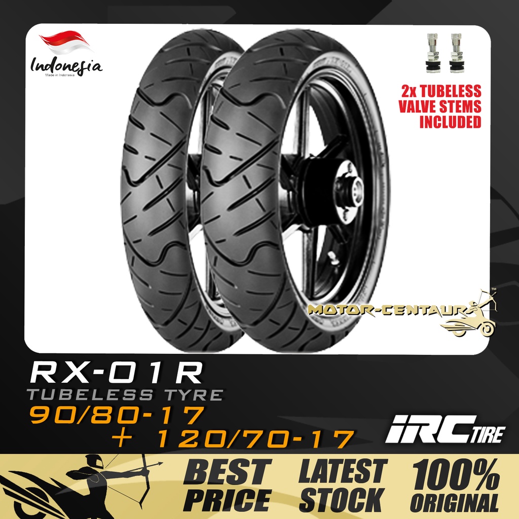 TAYAR IRC RX01, RX-01F, RX-01R ROAD WINNER TUBELESS TYRE - 17 (BUNGA TAJAM PATTERN) | Shopee ...