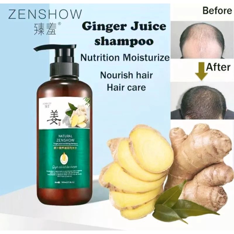 🔴 GINGER KING JUICE Extract Hair Regrowth Shampoo Ginger Root SERUM ...