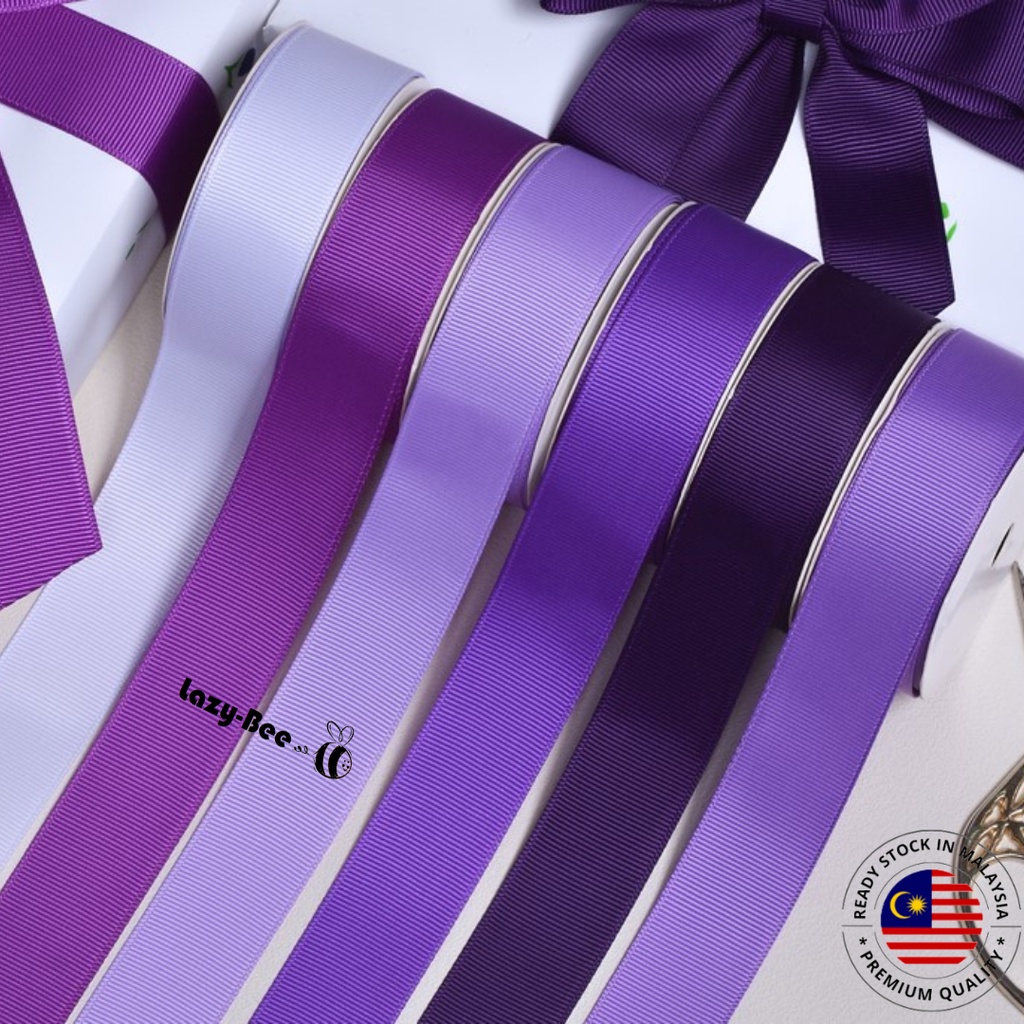 LAZY BEE 5 meter Purple Violet Orchid Lilac Grosgrain Ribbon Reben Door ...