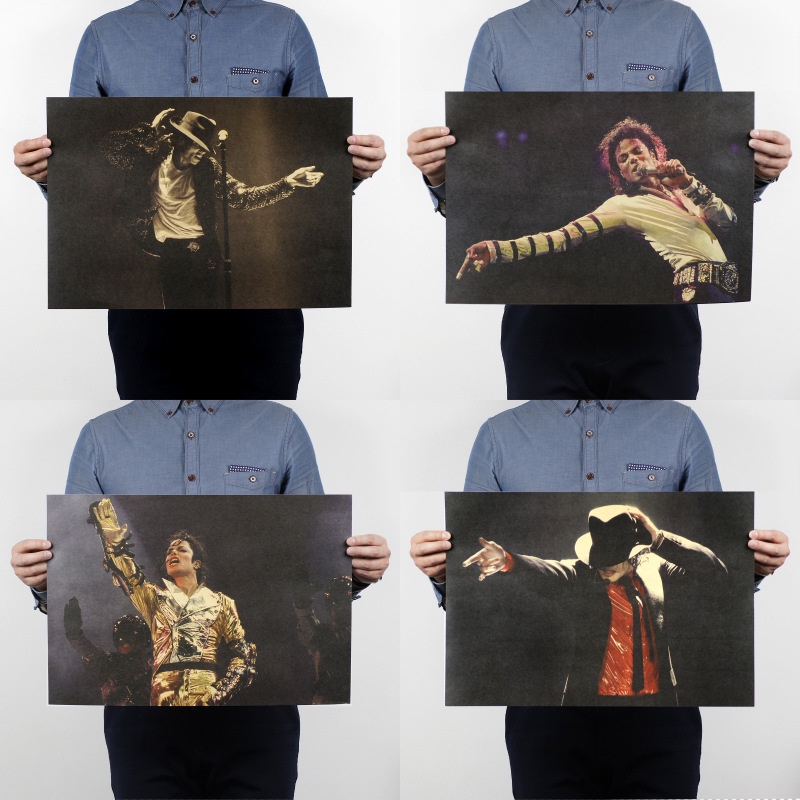 Michael Jackson Various Styles Collection Nostalgic Star Kraft Paper ...