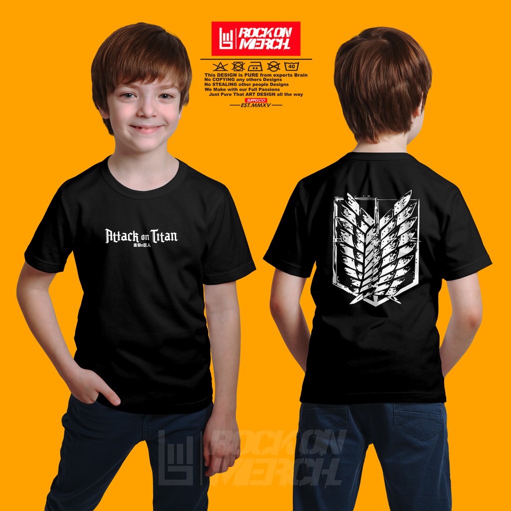Kaos Anak Baju Anime SNK AOT ATTACK ON TITAN SHINGEKI NO KYOJIN ...