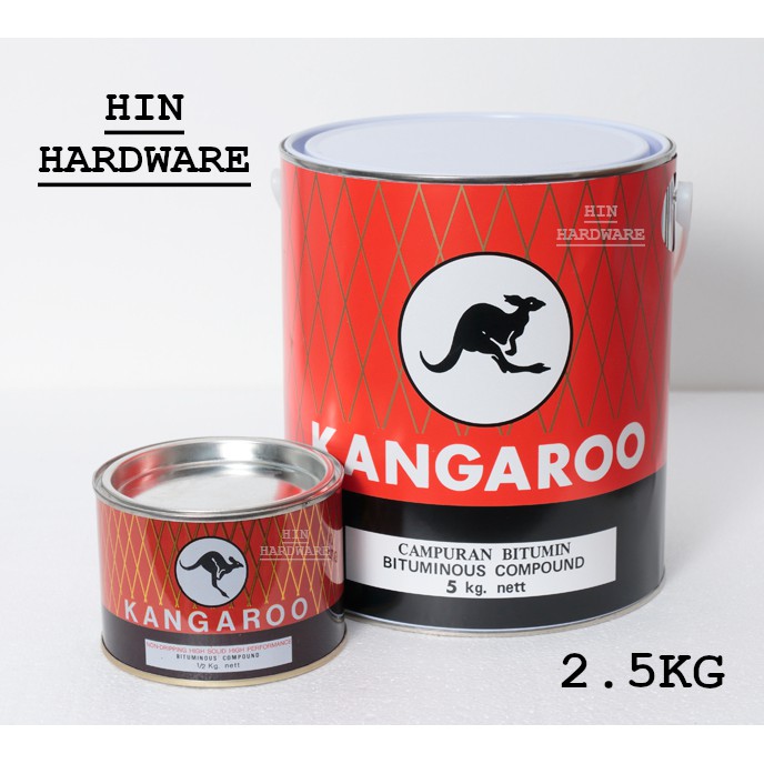 HIN Kangaroo Bituminous Compound Tar / Atap Tar Hitam Zink 2.5KG ...